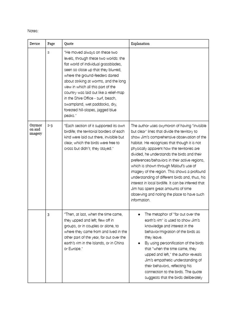 Fly Away Peter Analysis Note | PDF