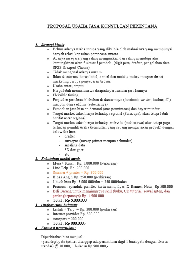 Proposal Konsultan | PDF | Seni | Teknologi & Rekayasa