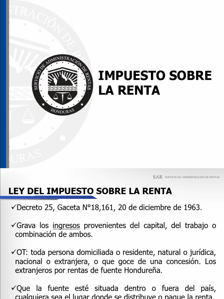 Impuesto Sobre La Renta | PDF | Impuesto sobre la renta | Impuestos