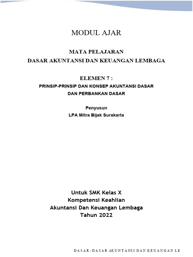 Modul 7 Prinsip-Prinsip Dan Konsep Akuntansi Dasar | PDF | Bisnis | Seni Modul 7 Prinsip-Prinsip Dan Konsep Akuntansi Dasar | PDF | Bisnis | Seni