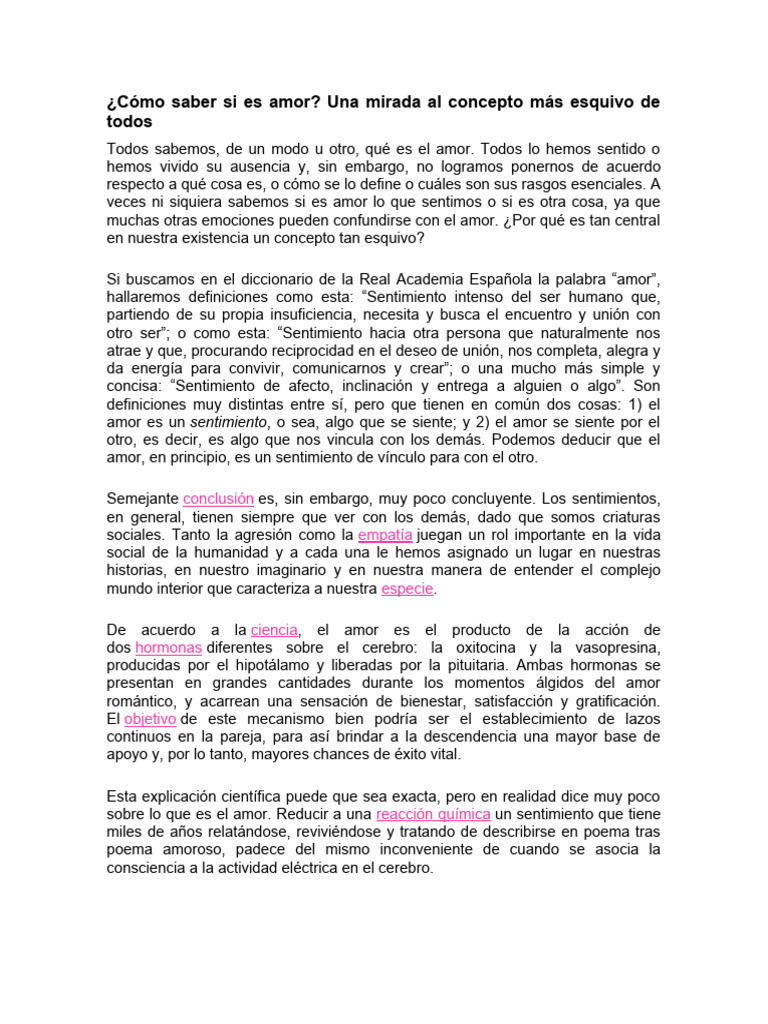 Cómo Saber Si Es Amor | PDF | Musica Tango | Amor