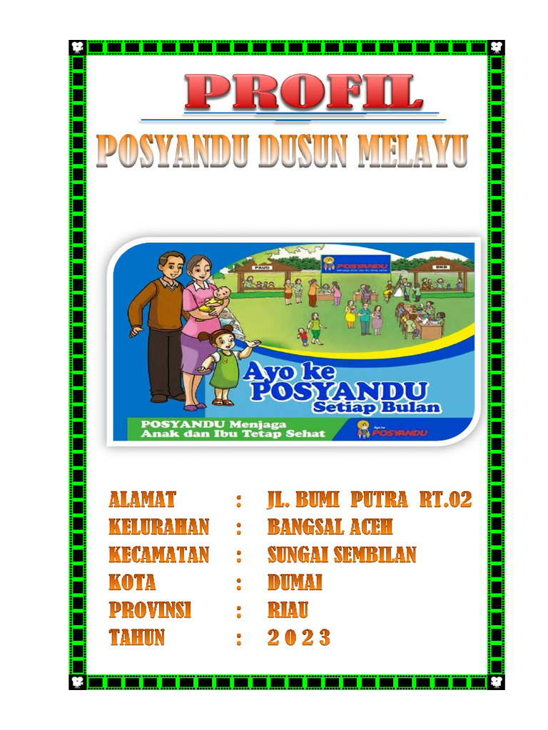 Profil Posyandu Dusun Melayu Th. 2023 - Ok-3 | PDF