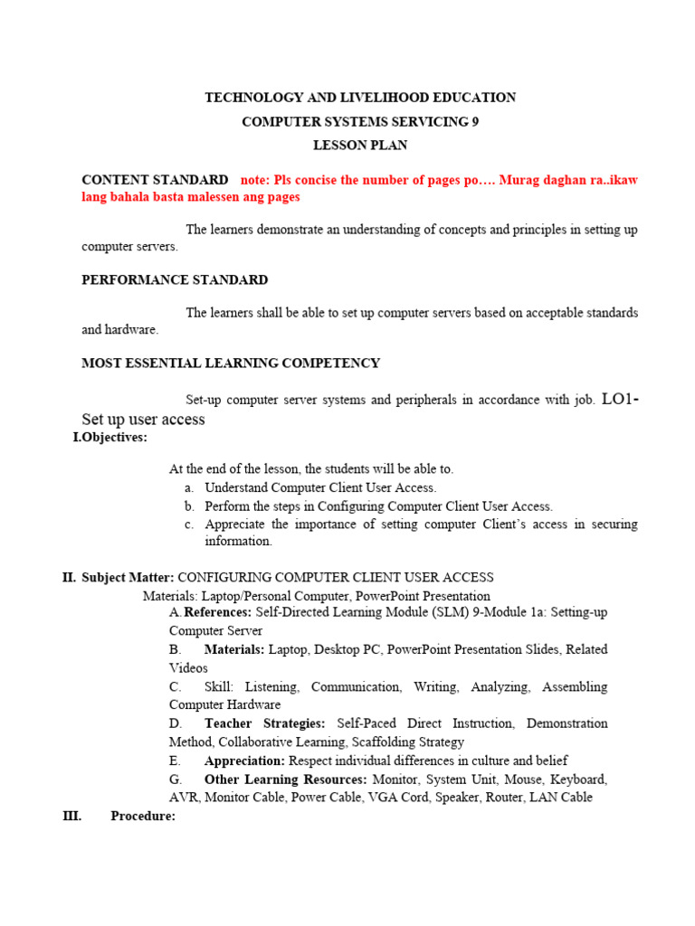 LP-Configuring-Computer-Client-User-Access (1) | PDF | User (Computing) | Computer Security