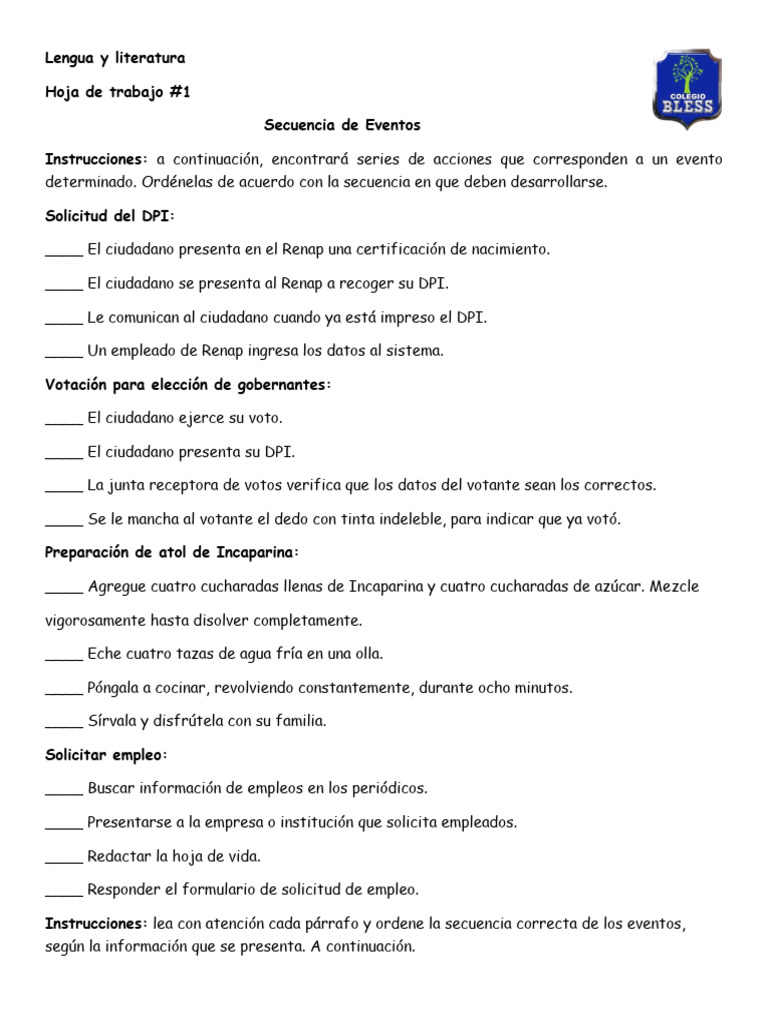 Secuencia de Eventos | PDF | Sumario abstracto)