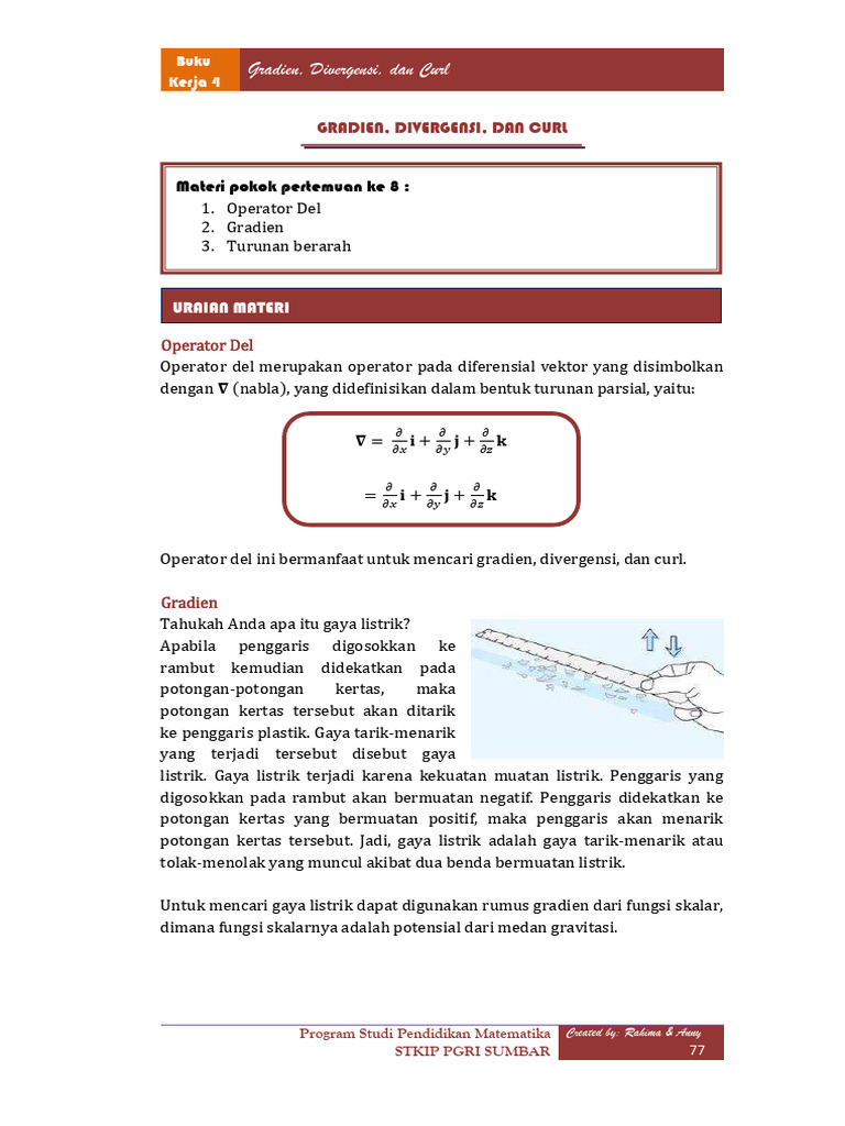 Gradien Divergensi Dan Curl | PDF | Seni & Disiplin Bahasa | Sains & Matematika