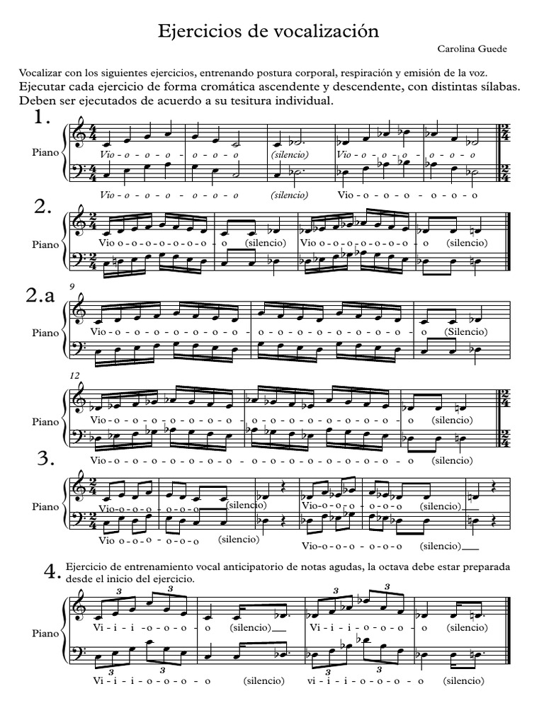 Ejercicios Evaluación Progreso Técnico Individual | PDF | Musicología ...
