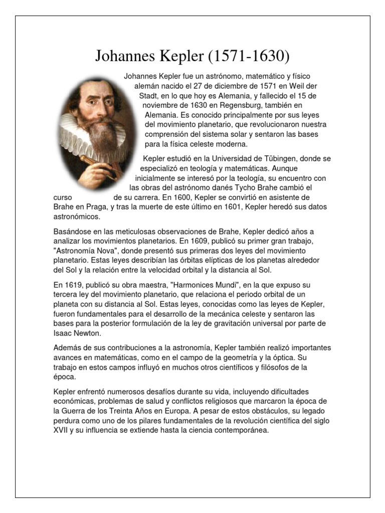 Biografias3 GGJN 2024 | PDF | Johannes Kepler | Tycho Brahe
