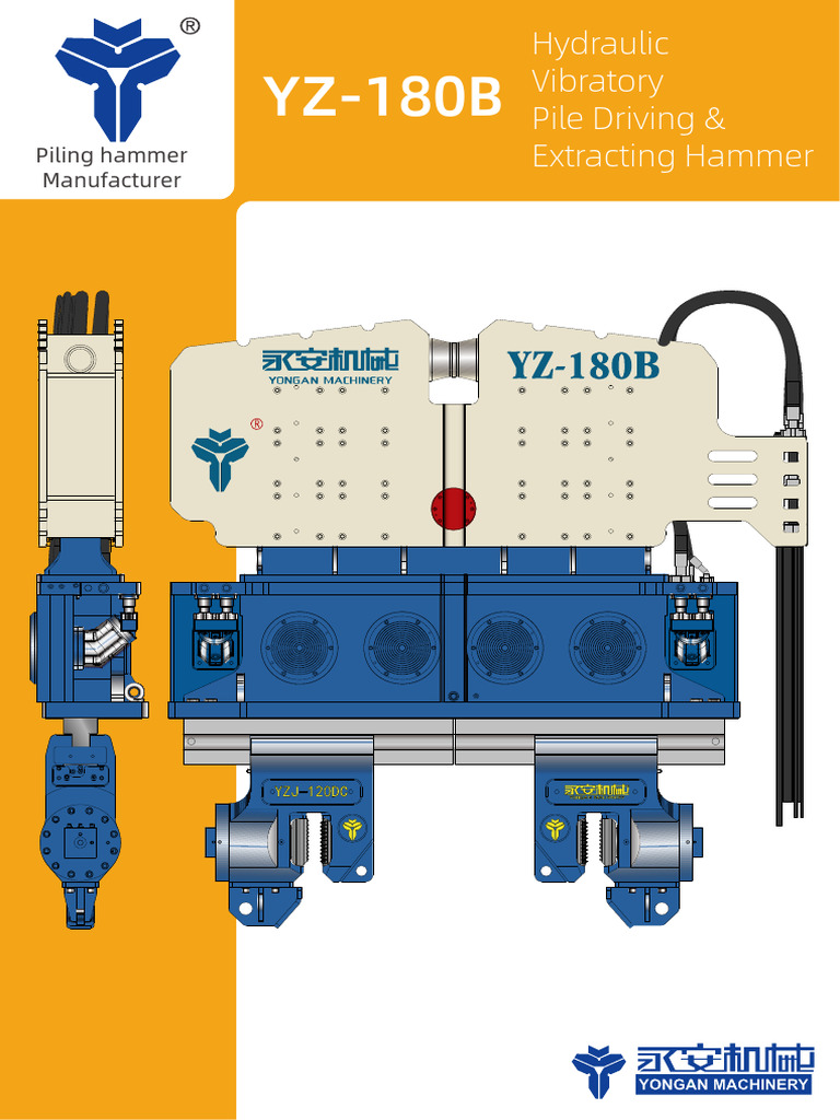 Yz 180b Hydraulic Vibro Hammer Catalogue 2021 v1.2 | PDF | Deep Foundation | Pipe (Fluid Conveyance)