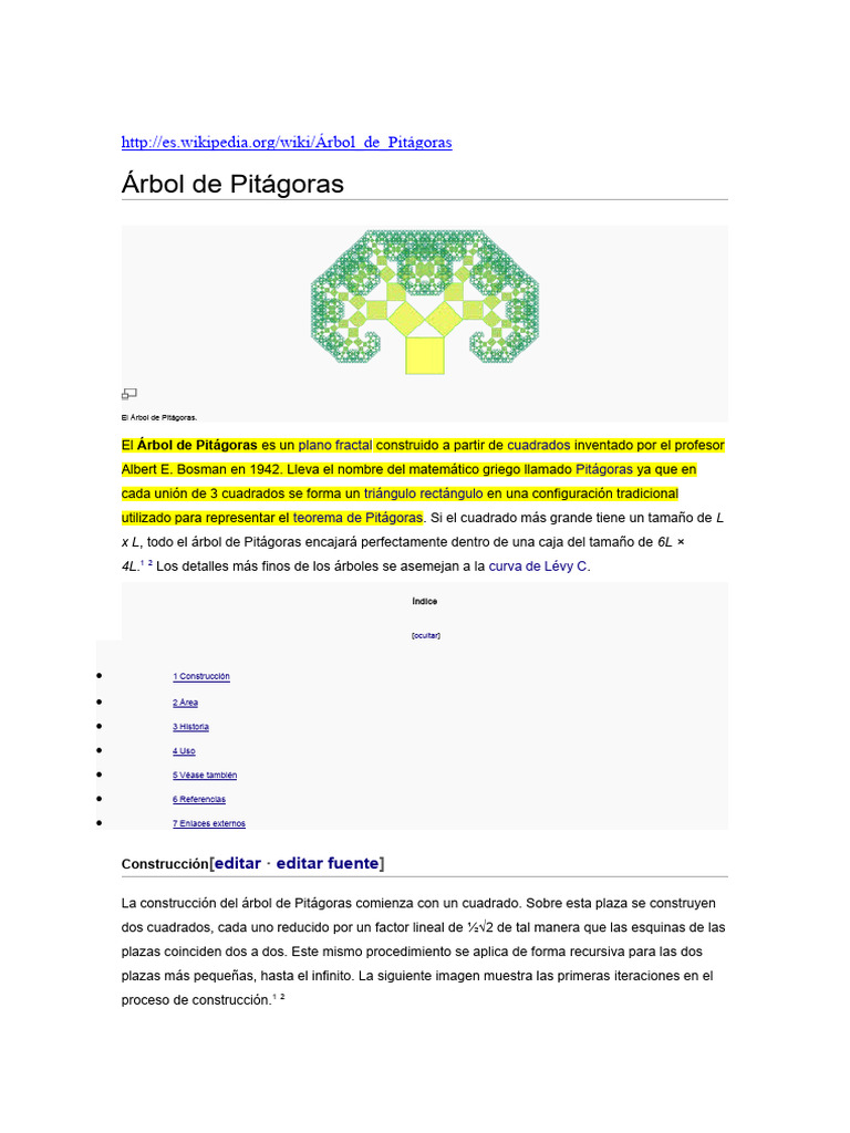 Árbol de Pitágoras | PDF | Geometría | Recursividad