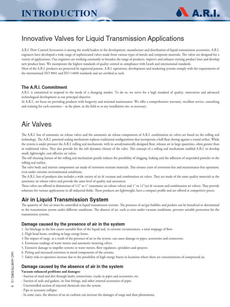 UsC INT SWG | PDF | Valve | Flow Measurement