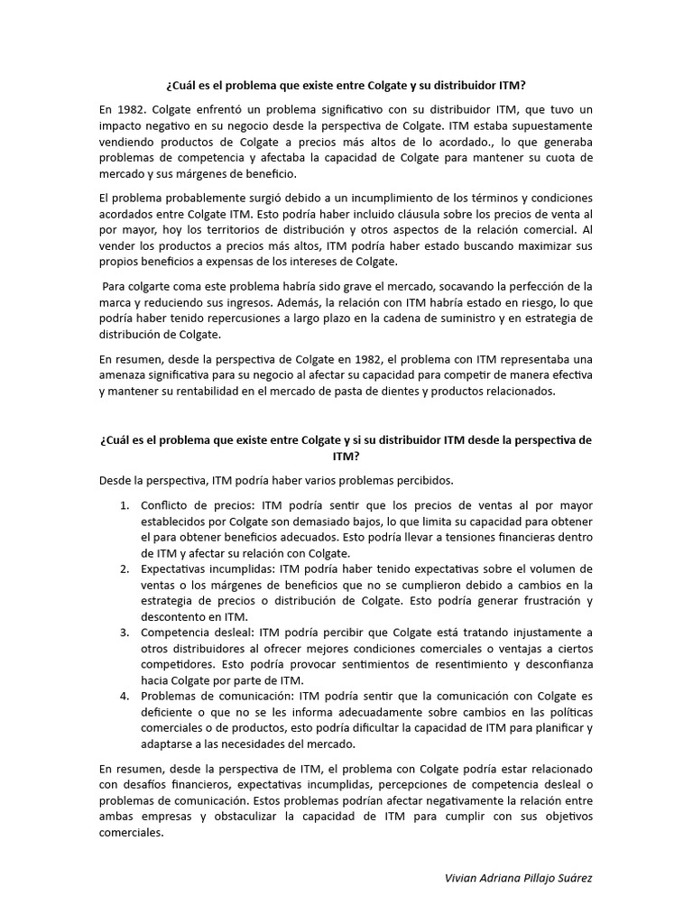 Caso Colgate de Francia | PDF | Mercado (economía) | Economias