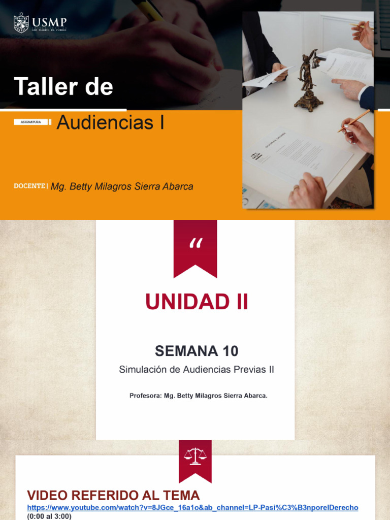 Taller de Audiencias I - SEMANA 10 | PDF