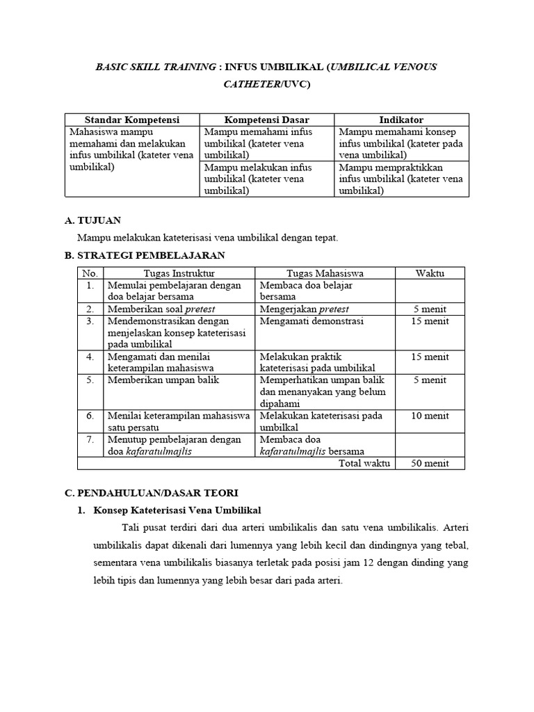 Pelatihan Infus Umbilikal untuk Bayi | PDF