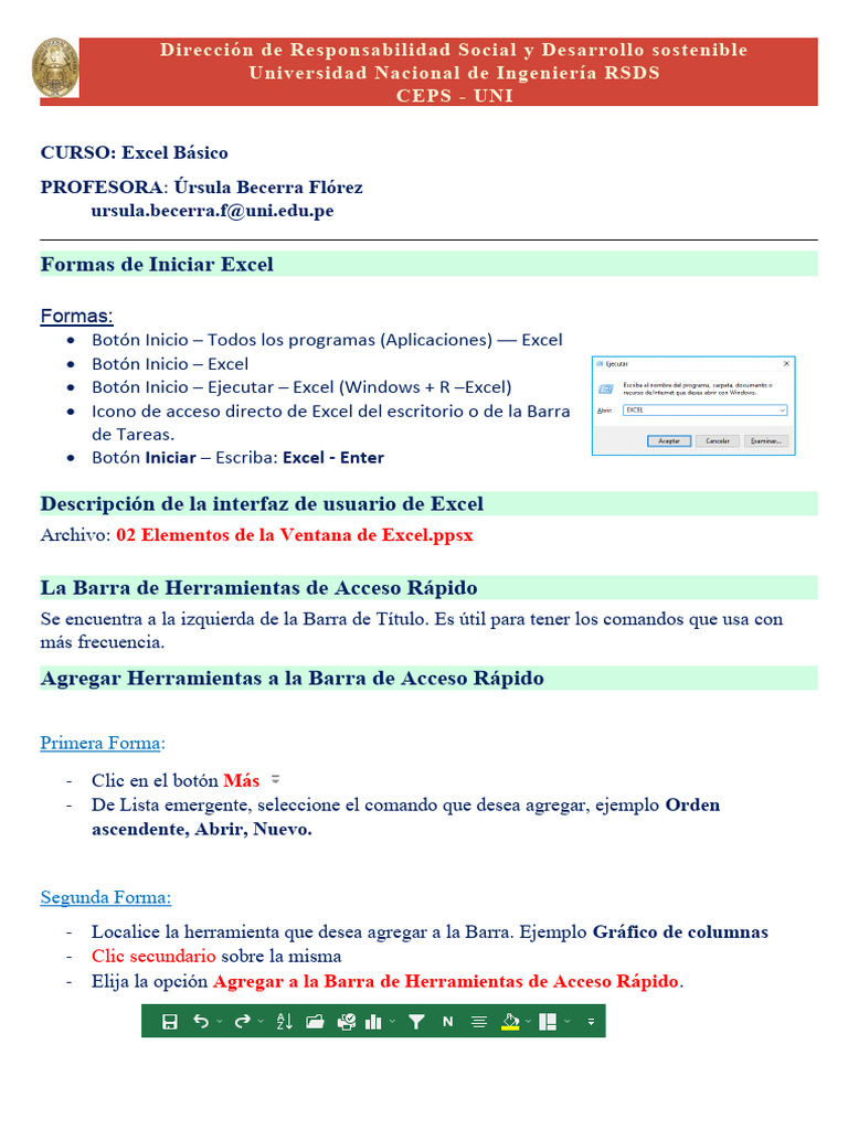01 Clases Excel Básico Al 07-05-2024 | PDF | Hoja de cálculo | Microsoft Excel
