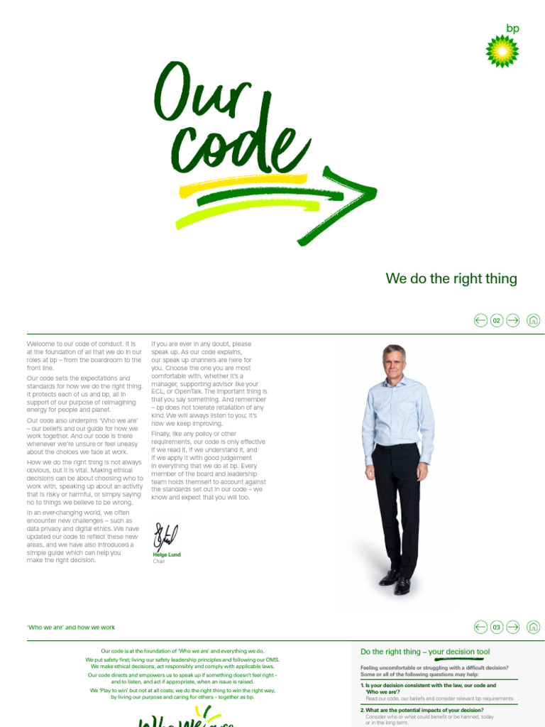 BP Code of Conduct | PDF | Bribery | Political Corruption