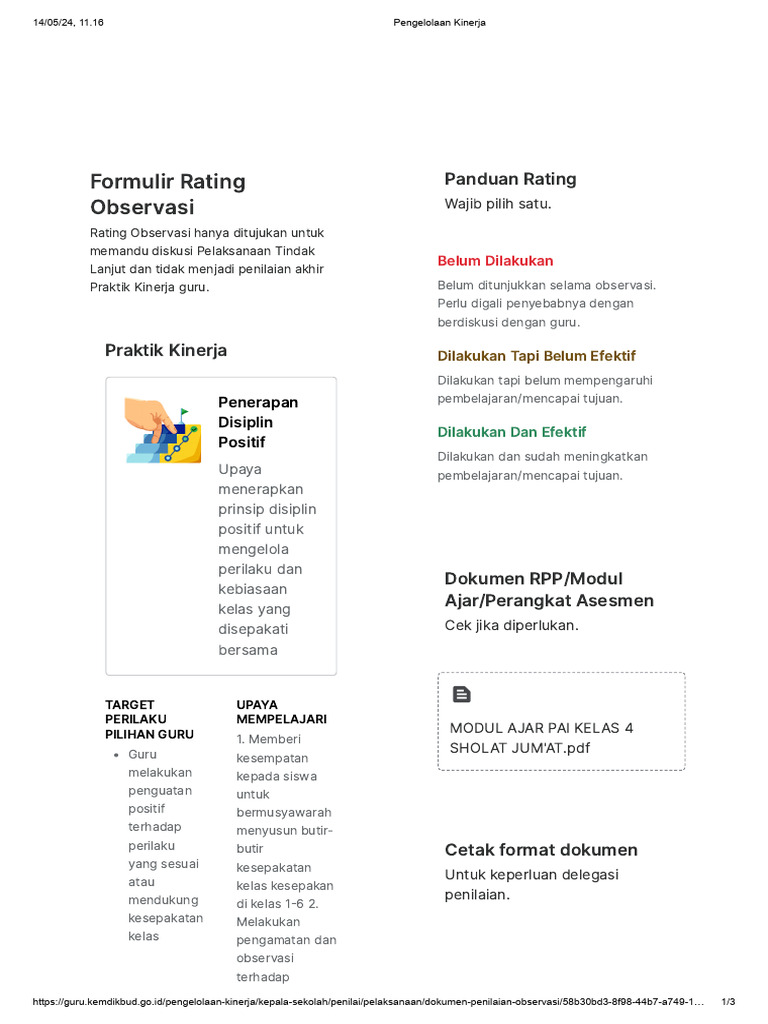 Hasil Supervisi Rini | PDF