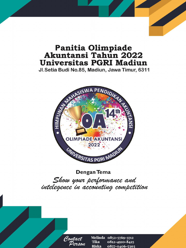 Booklet Olimpiade Akuntansi 2022 - PGRI Madiun | PDF | Bisnis