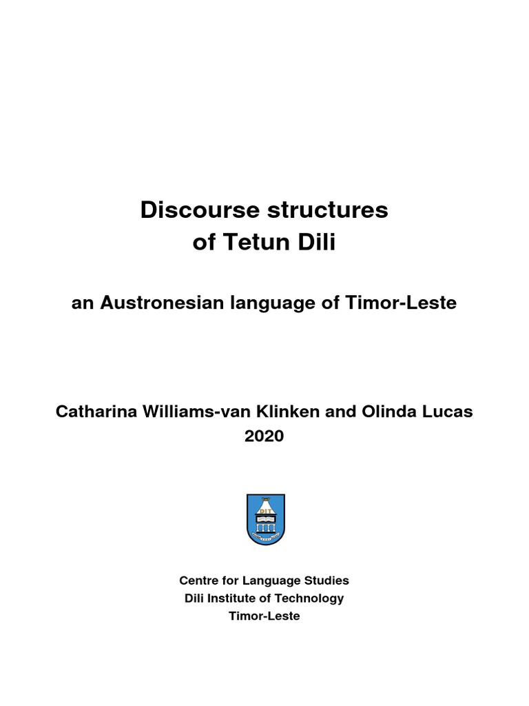Discourse Structures in Tetun Dili | PDF | Linguistics | Human ...
