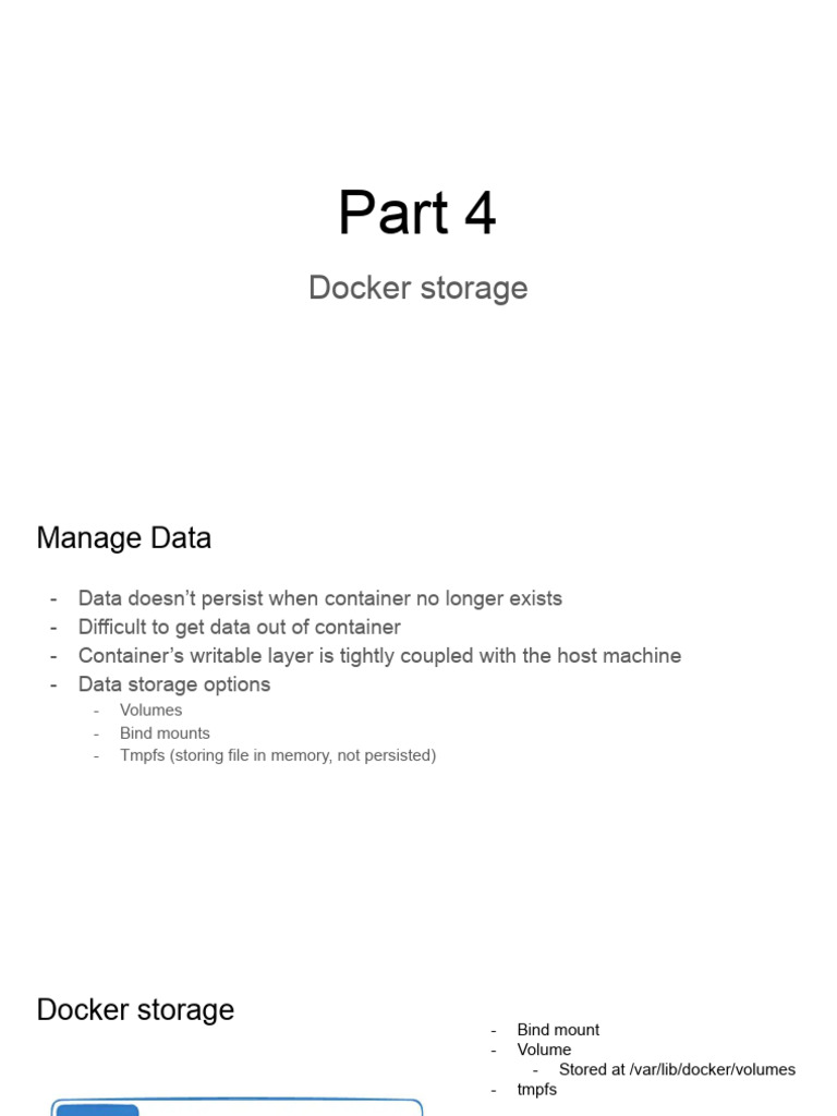 Part 4 - Docker Storage | Download Free PDF | Backup | File System