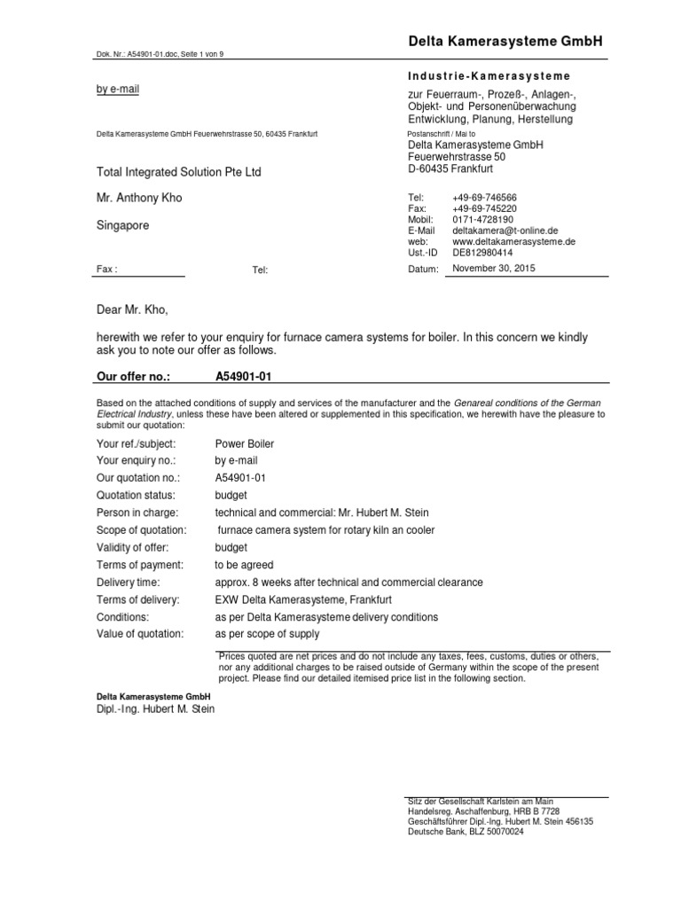Total Integrated Solution Pte LTD Mr. Anthony Kho Singapore: Delta ...
