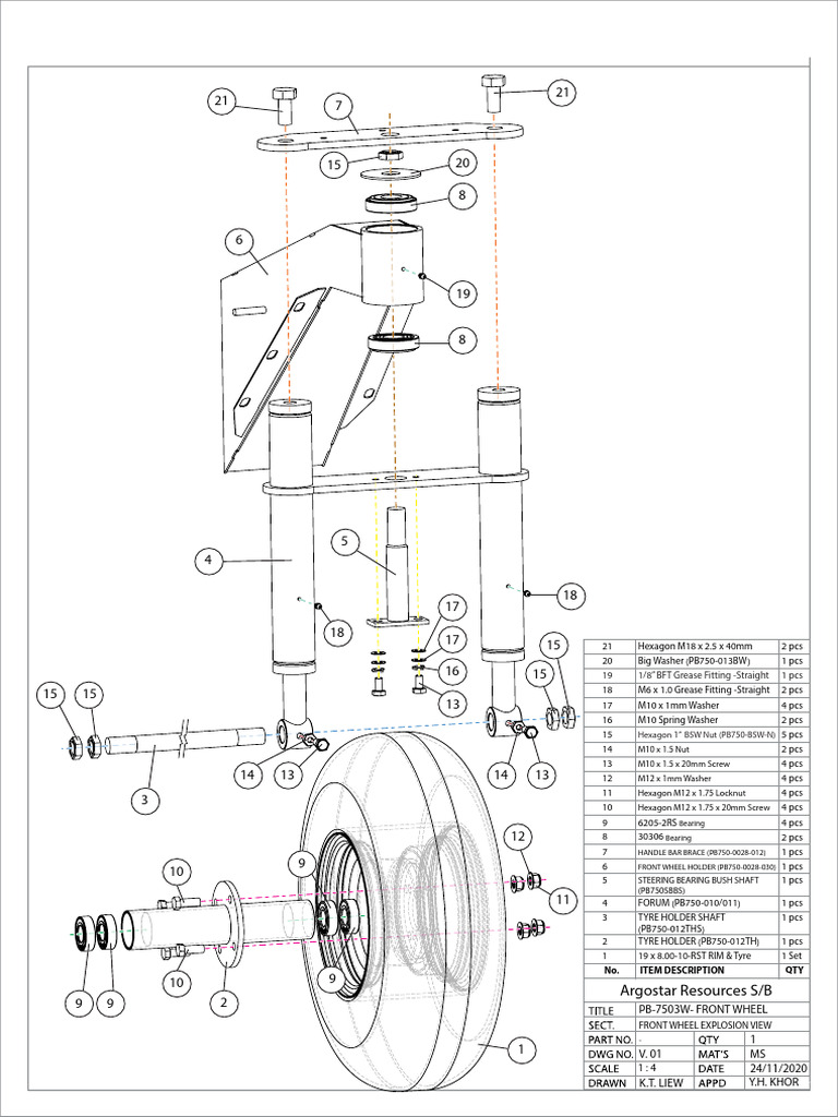 750channel Front Wheel Explosion V01 | PDF | Vehicles | Vehicle Technology