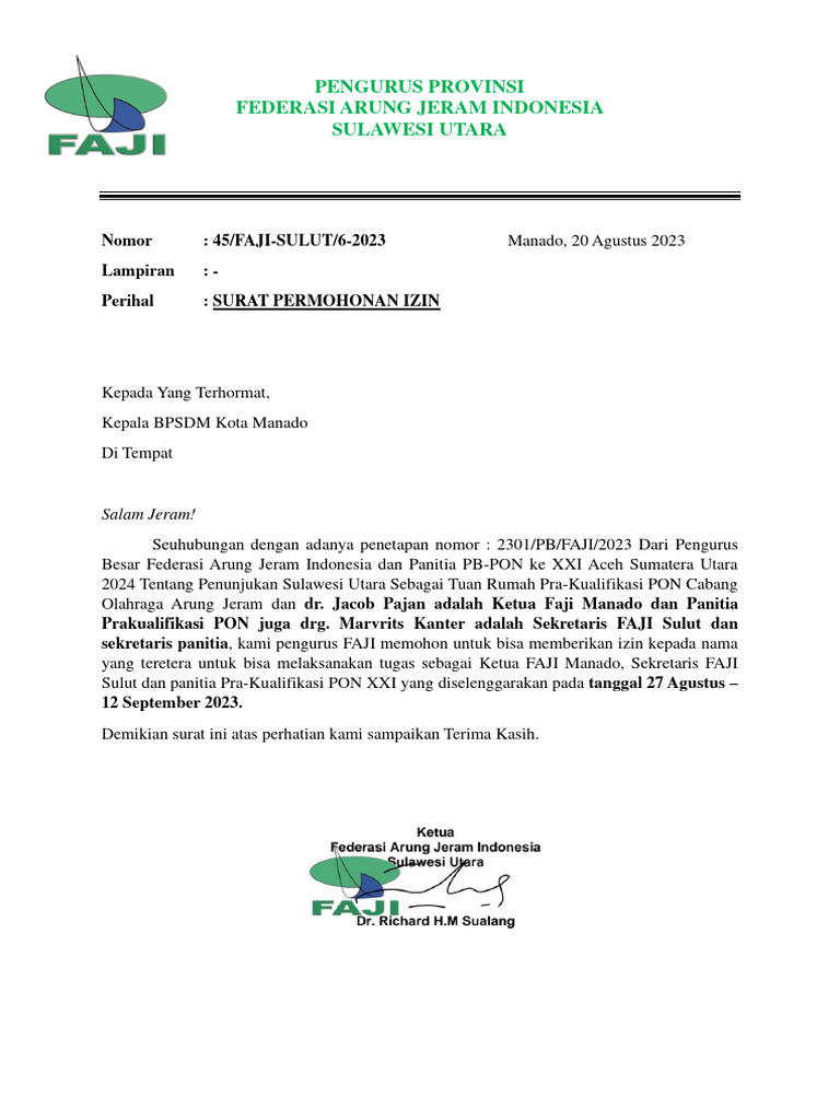 Surat Izin - DR Jacob - DRG Marvrits | PDF