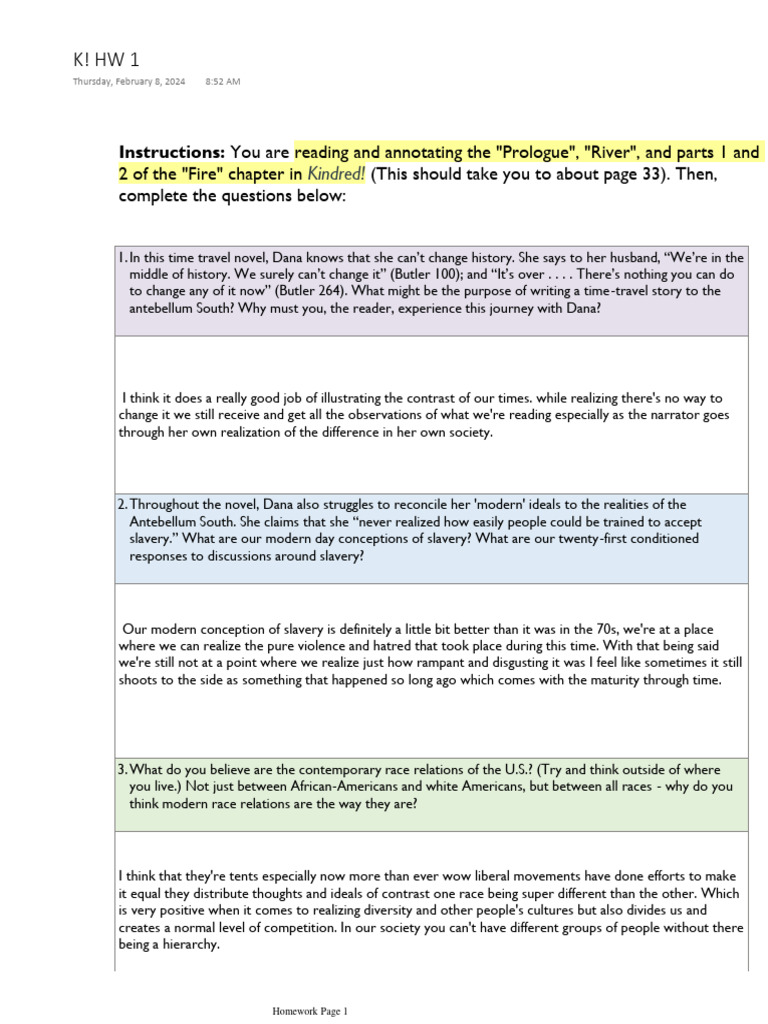 Instructions: You Are Reading and Annotating The "Prologue", "River ...