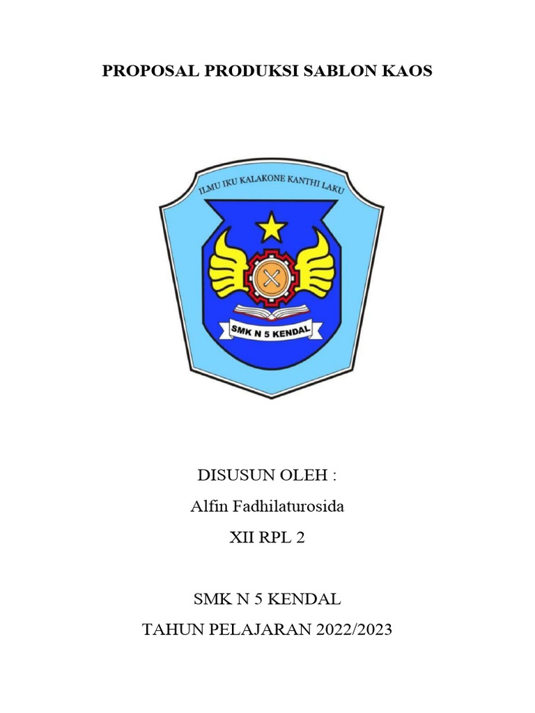 Proposal Produksi Sablon Kaos dan Stiker | PDF