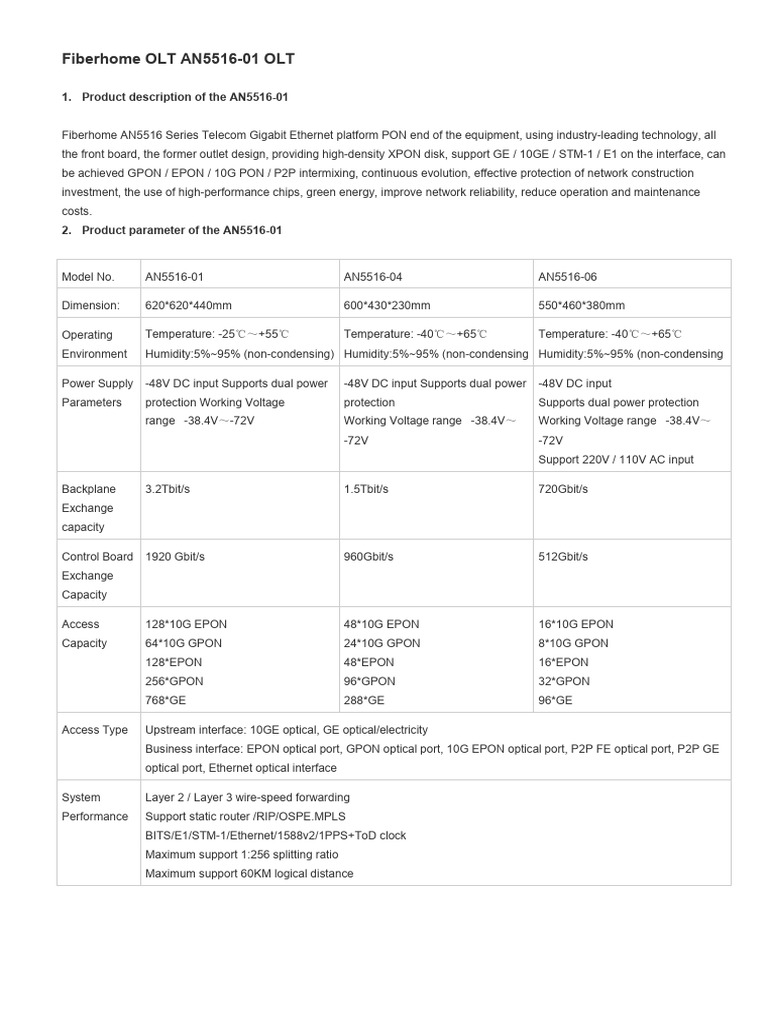 Telecom Network OLT Solutions | PDF | Network Architecture | Computing