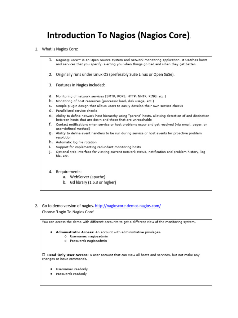01-Introduction To Nagios | PDF | User (Computing) | Password