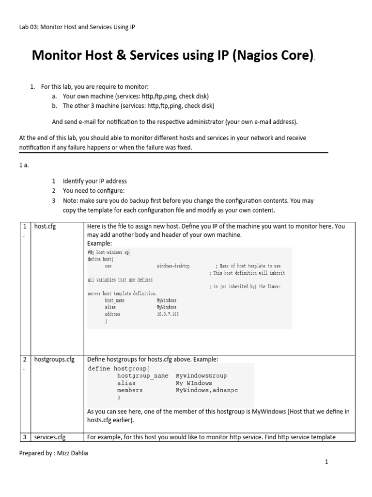 03-Monitor Host and Services Using IP | PDF | File Transfer Protocol ...