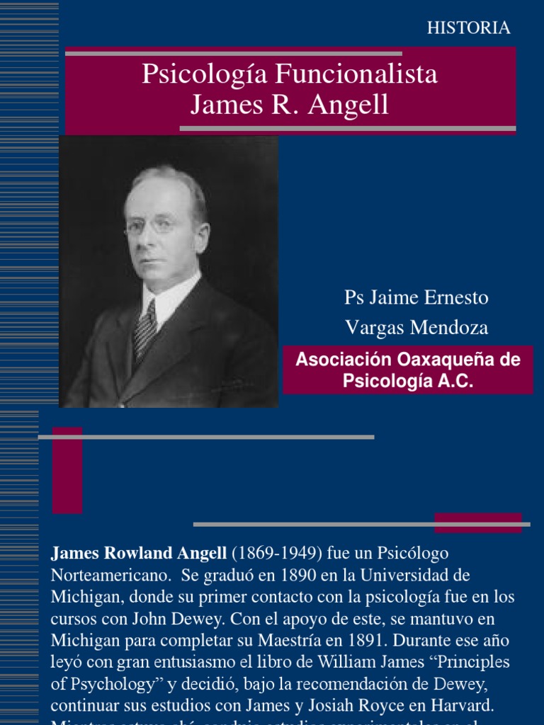 James R. Angell y el Funcionalismo Psicológico | PDF | Sicología | Science