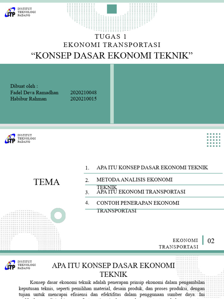 Tugas 1 Ekonomi Transportasi | PDF