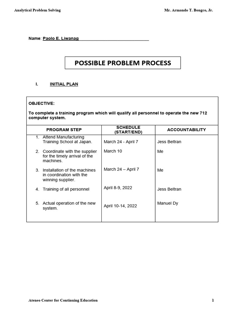 PPP Worksheet | PDF