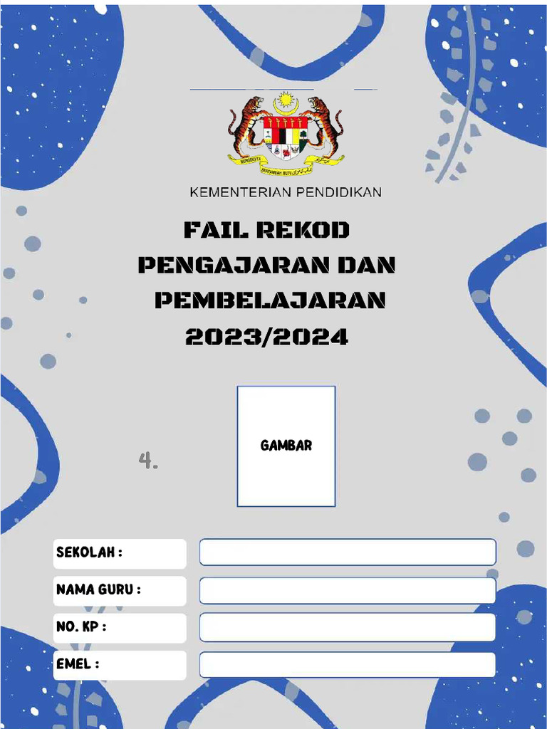 PDF Fail Rekod PDPC 2023 2024 PDF - Compress | PDF