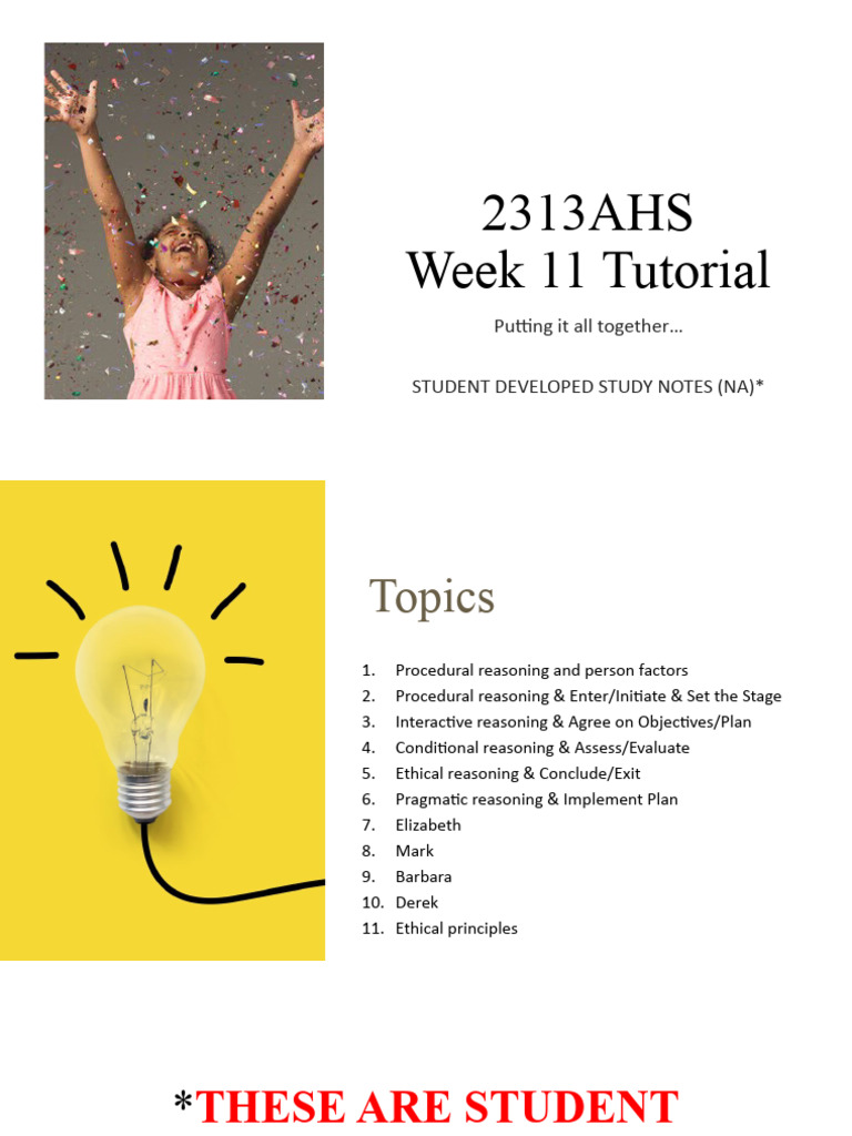 Student Notes Professional Reasoning Na 2023 | PDF | Occupational ...