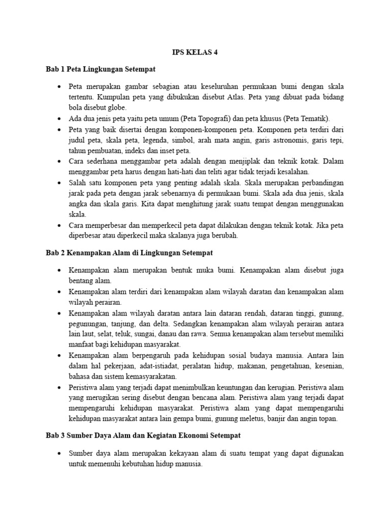 Ips Kelas 4 | PDF
