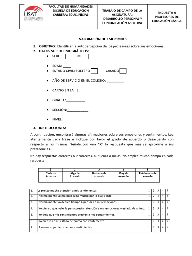 Encuesta A Profesores Ok | PDF | Conceptos psicologicos | Sicología