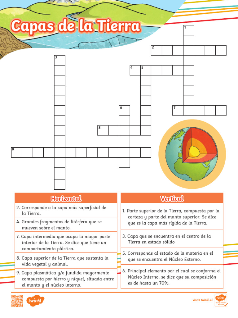 cl-cn-1702950023-crucigrama-las-capas-de-la-tierra_ver_2 | PDF | Tierra ...