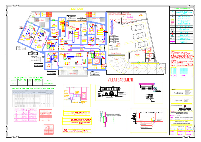 Villa Basement HVAC Layout | PDF | Basement | Pipe (Fluid Conveyance)