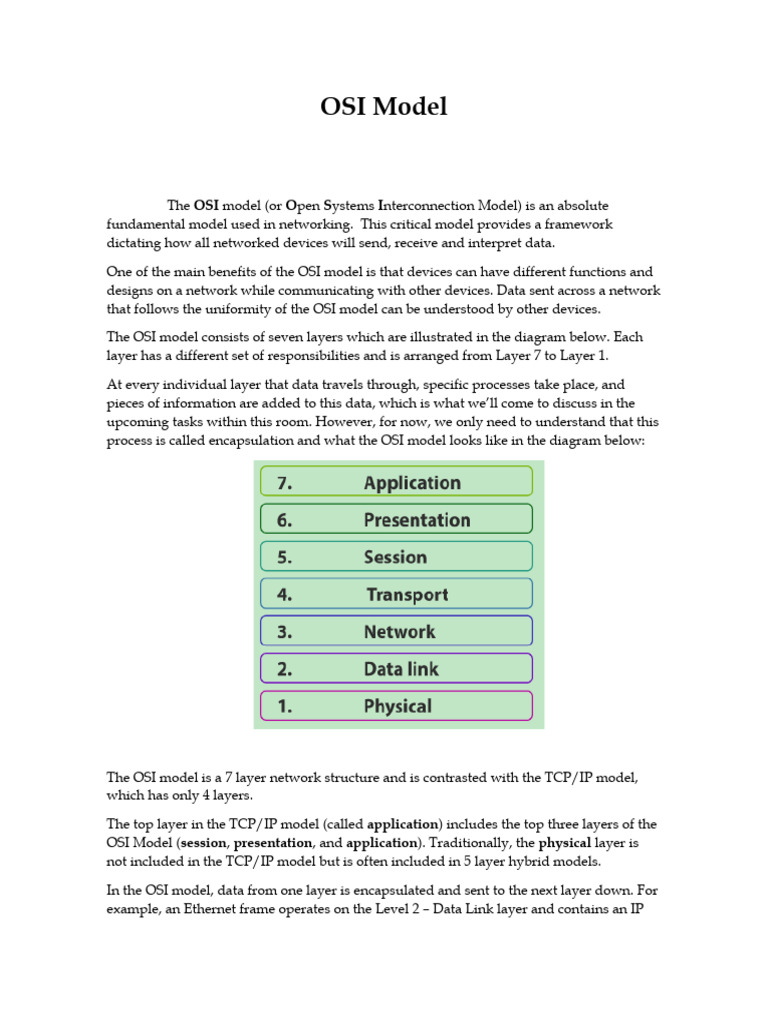 OSI Model | Download Free PDF | Osi Model | Internet Protocol Suite