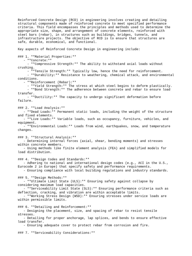 RCD in Engineering | PDF | Reinforced Concrete | Concrete