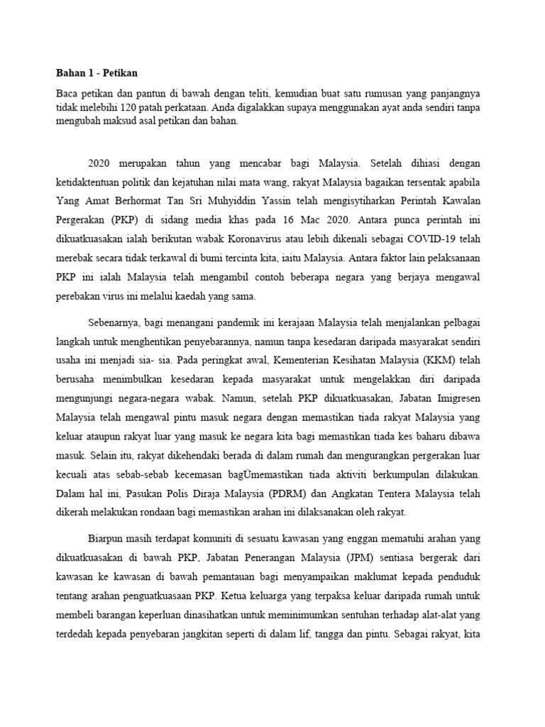 1 - Latihan Bahan Rumusan | PDF