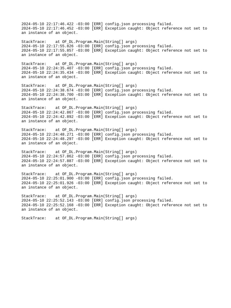 Developer Error Log Analysis | PDF | Teaching Methods & Materials | Computers