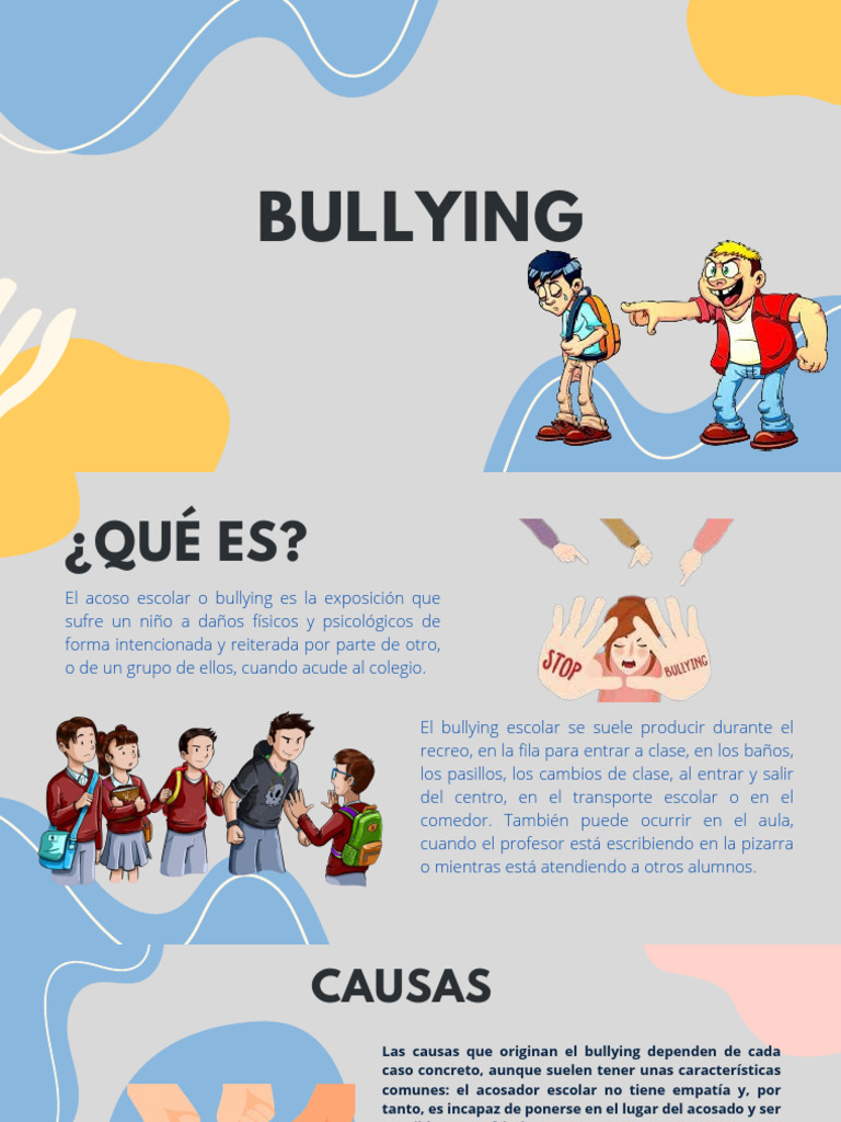 Tipos y causas del bullying escolar | PDF | Acoso cibernético ...