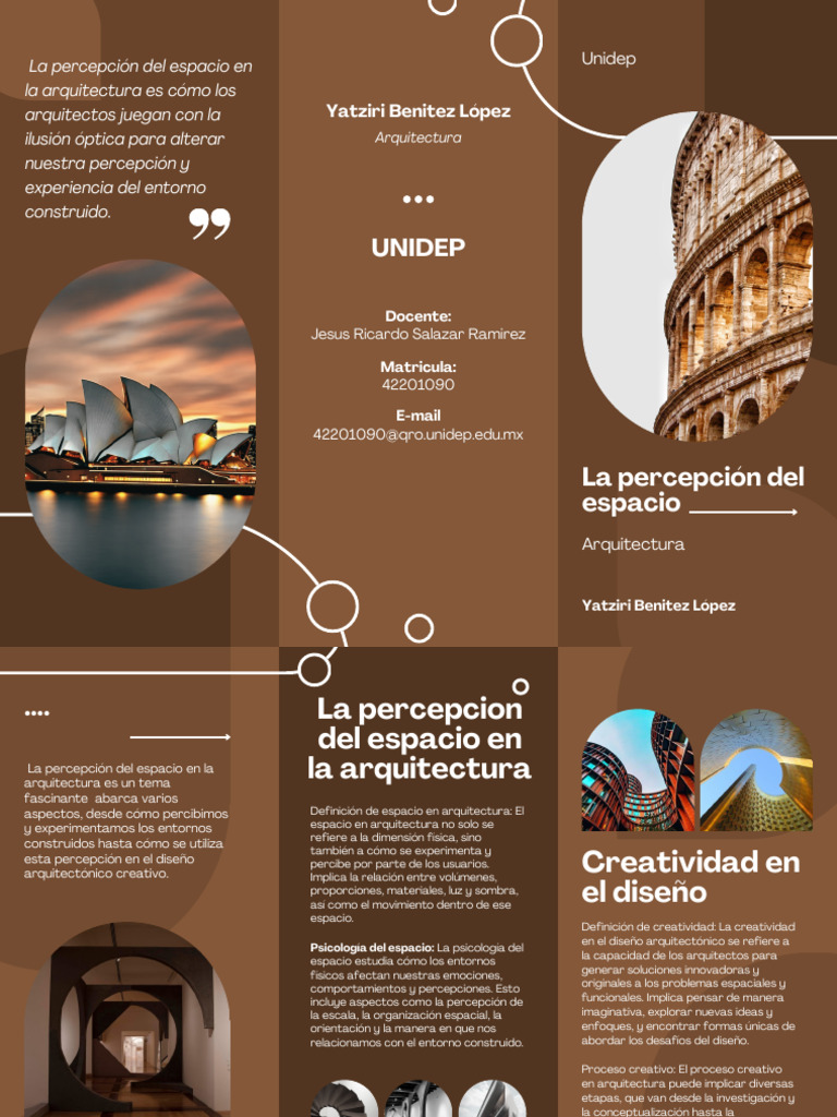 S4.A2. Trípticos La Percepción Del Espacio. | PDF | Percepción | Diseño