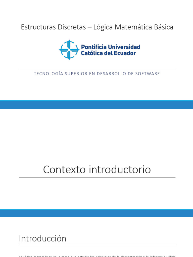 EstructurasDiscretas Unidad1 Parte1 LógicaMatemática | PDF | Proposición | Argumento