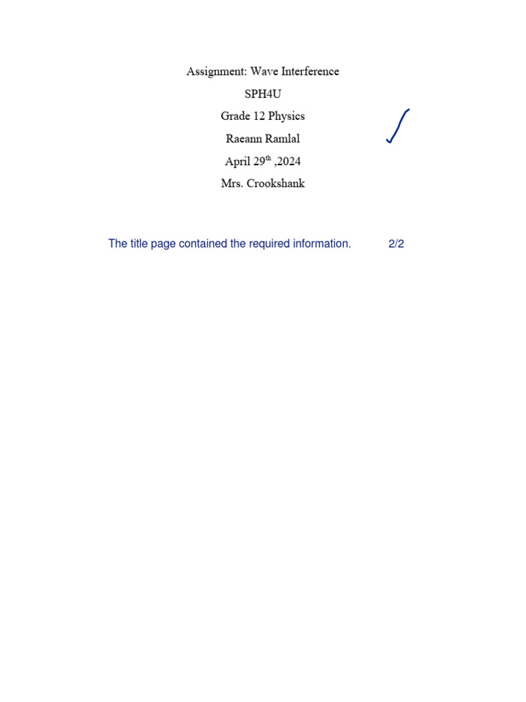 Wave Interference Lab-1926014 | PDF | Waves | Wavelength