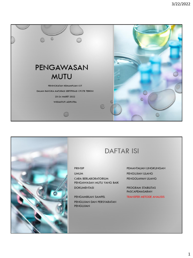 (WA) Pengawasan Mutu | PDF