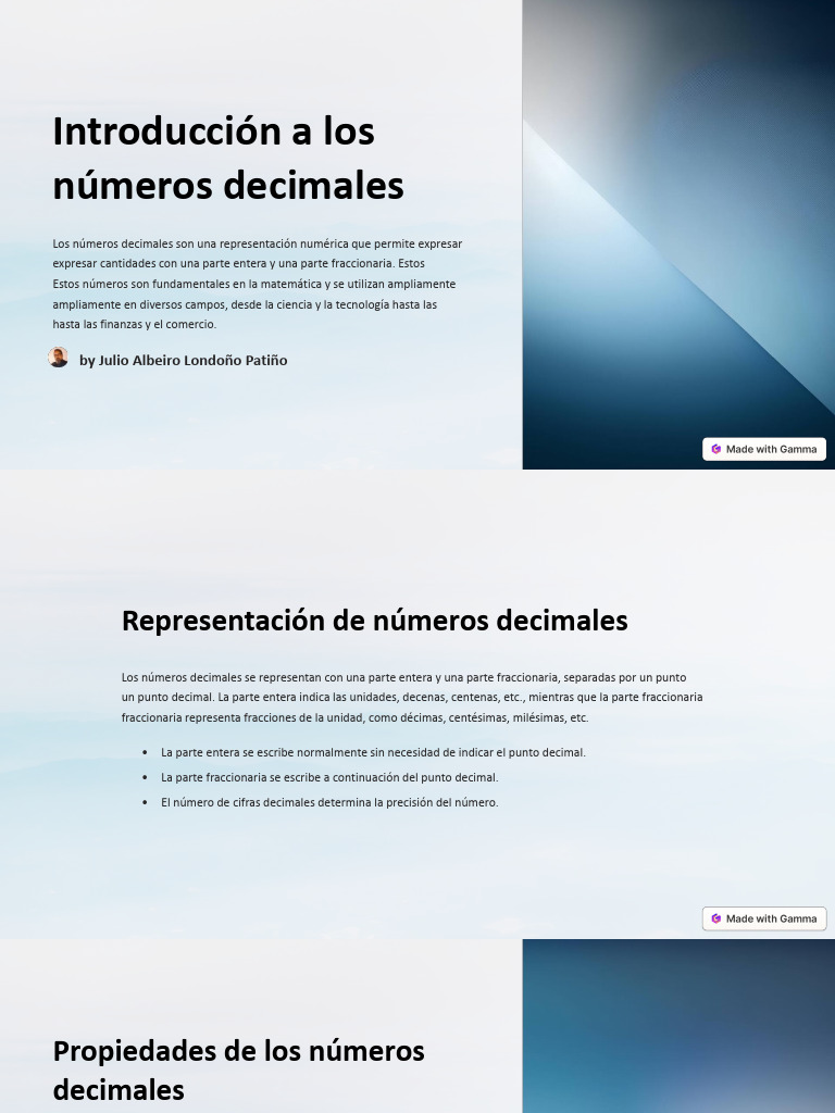 Introduccion A Los Numeros Decimales | PDF | Decimal | División ...